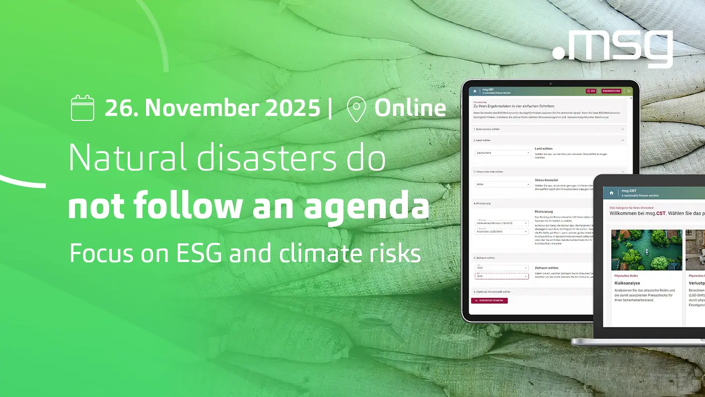 Natural disasters do not follow an agenda – focus on ESG and climate ...